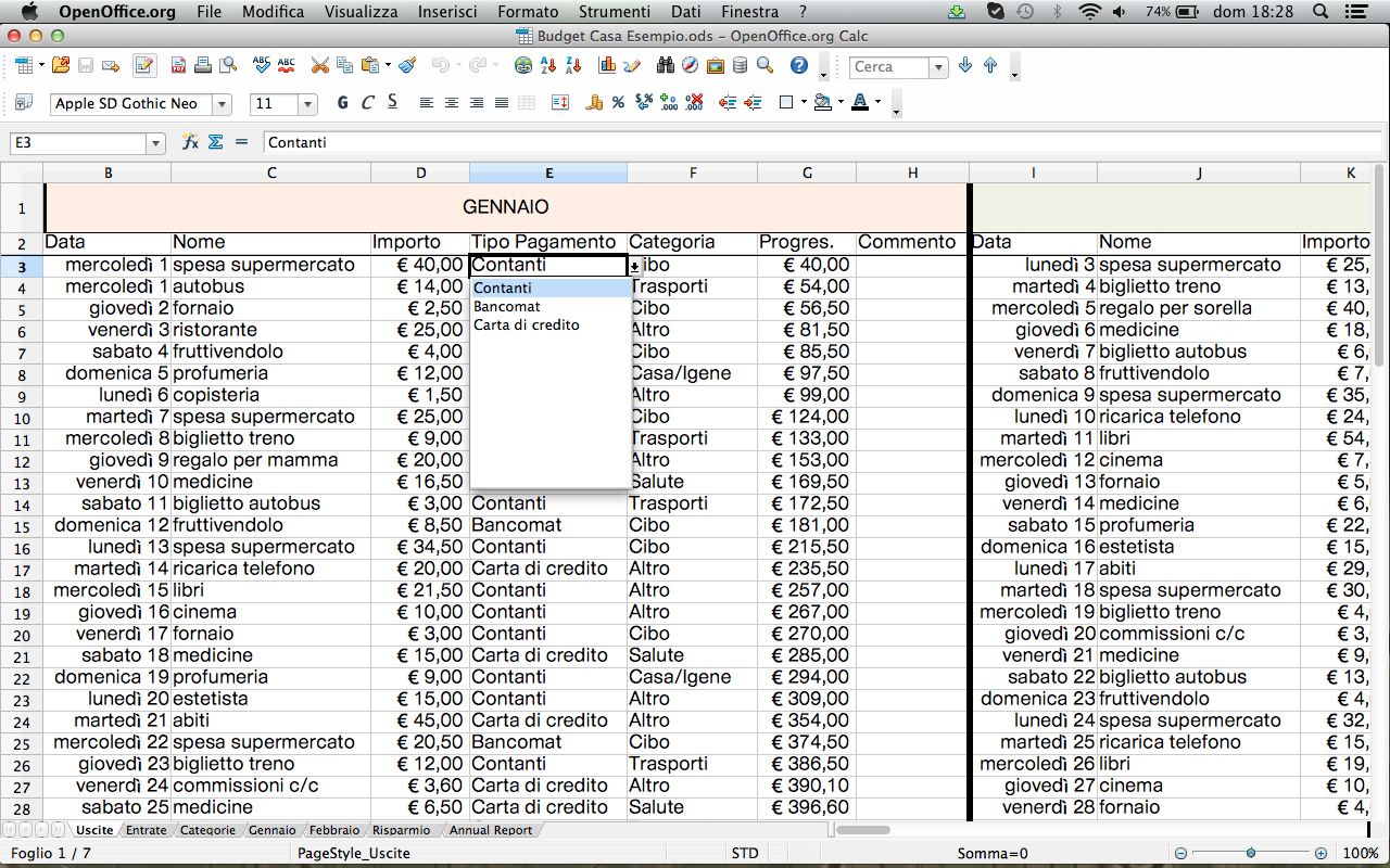 vivere meglio spendendo meno: Budget Familiare con Excel