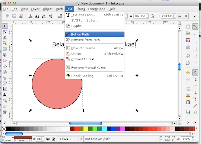 Cara Membuat Teks Melengkung dengan Inkscape
