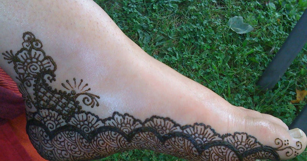 Mehndi Design Henna Art: Side Foot Mehndi Design No 55