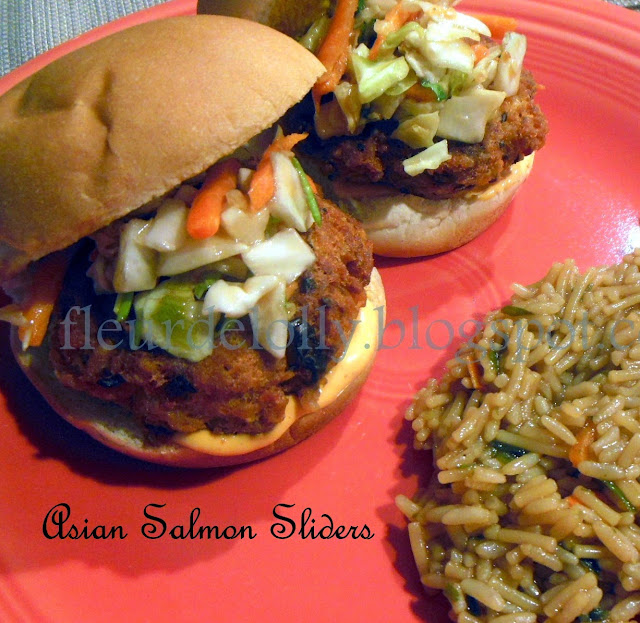 Fleur de Lolly: Asian Salmon Sliders topped with Asian Chop Salad and ...