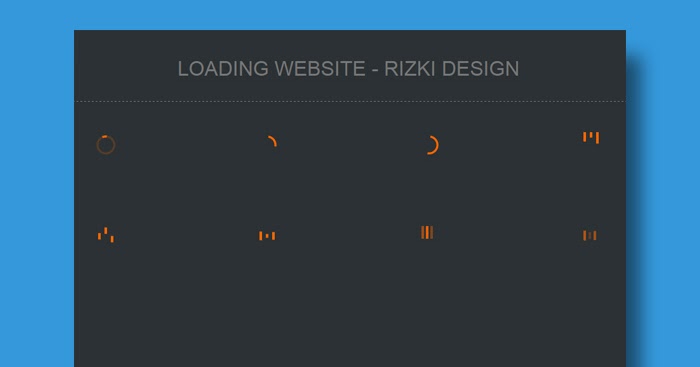 Membuat Animasi Loading Untuk Website Tanpa Mengunakan GIF - Rizki Design