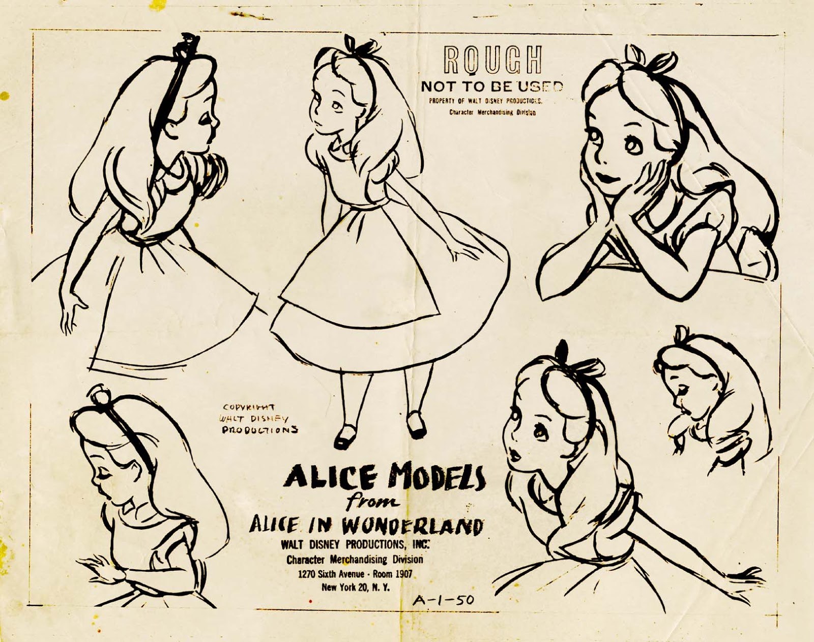 Vintage Disney Alice in Wonderland: Character Merchandising Division ...