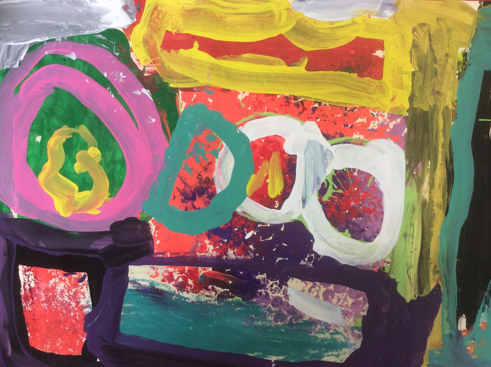 Art with Mrs. Elliott : Abstract Paintings in Kindergarten