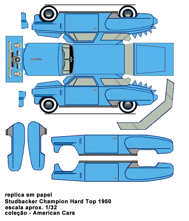 SP. Papel Modelismo: PaperCraft Studebaker Champion Hard Top 1950