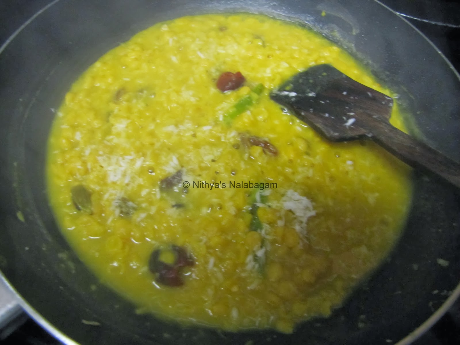 Bengali Cholar Dal | step wise pictures |Nithya's Nalabagam
