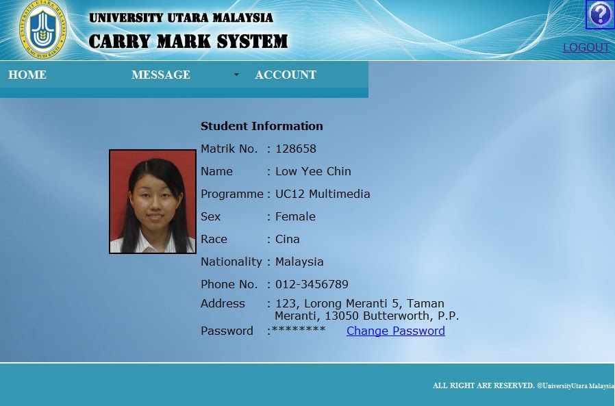 Low Yee Chin: UUM Carry Mark System
