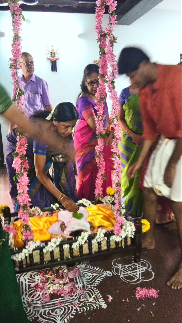 Naming ceremony / Namakarnam and Jathakarma of a new born