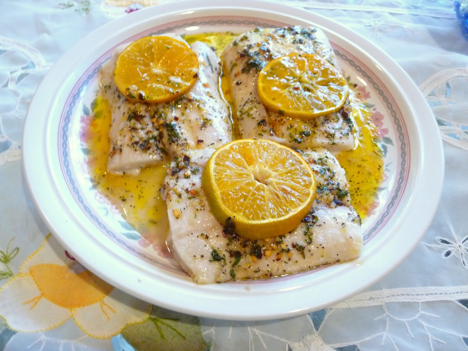BAKED SPICY LEMON GARLIC FISH