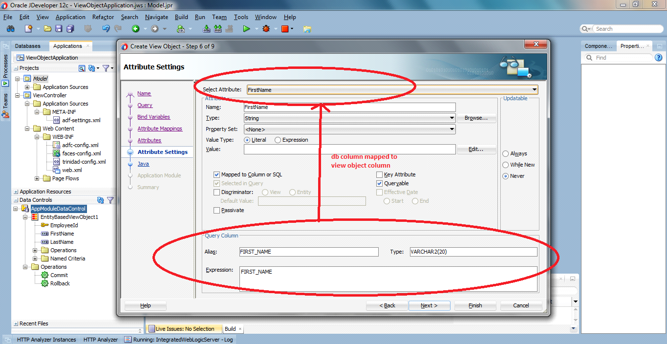 How to create a custom sql based view object? ~ Oracle ADF 12c (Application Development ...
