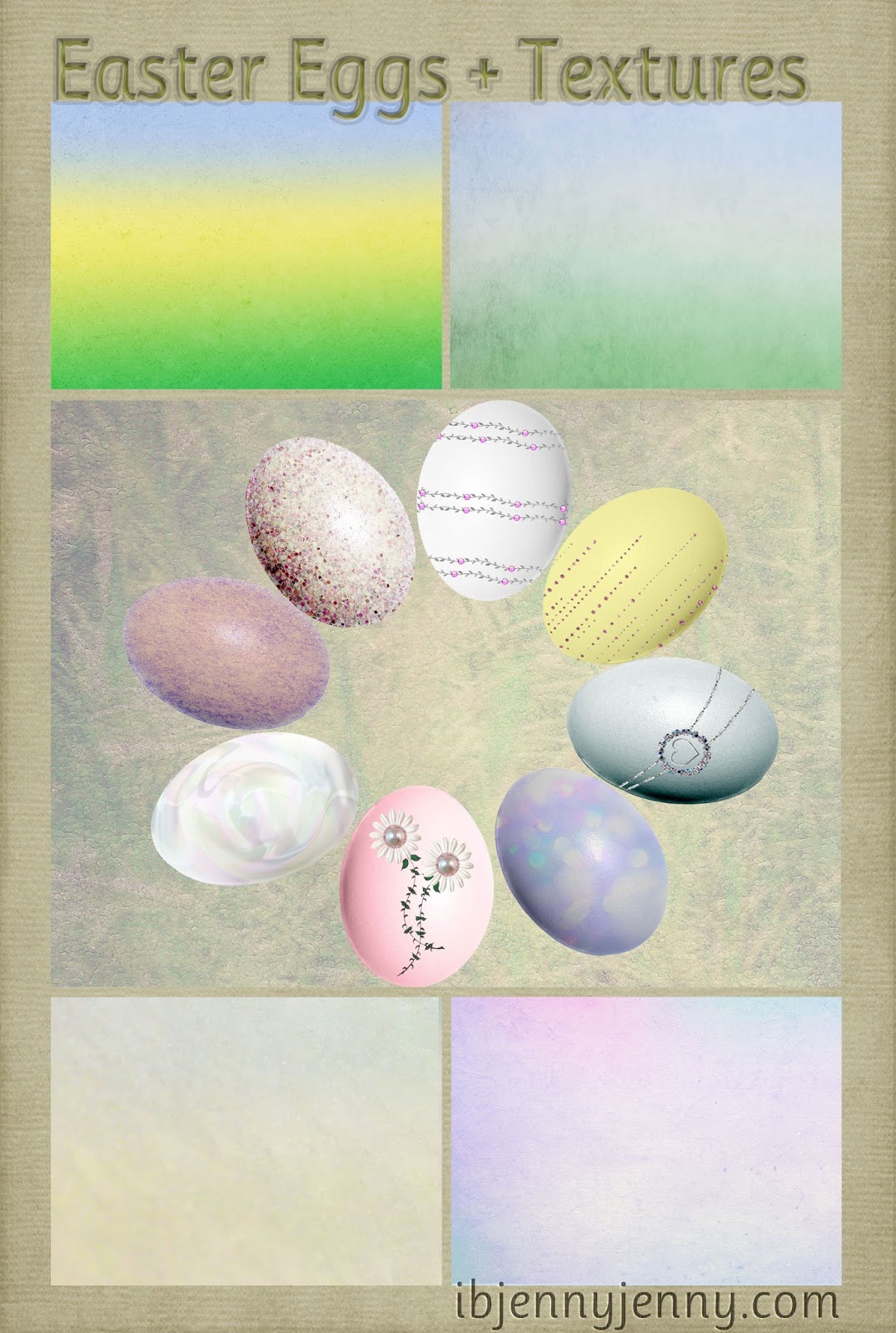 Free Easter Eggs + Textures | ibjennyjenny Free Resources