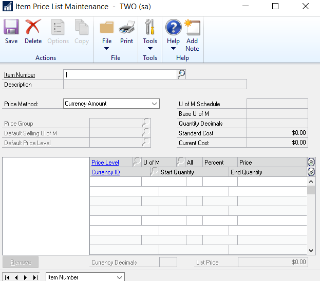 Dynamics GP Essentials: Item Price List - Free Tool