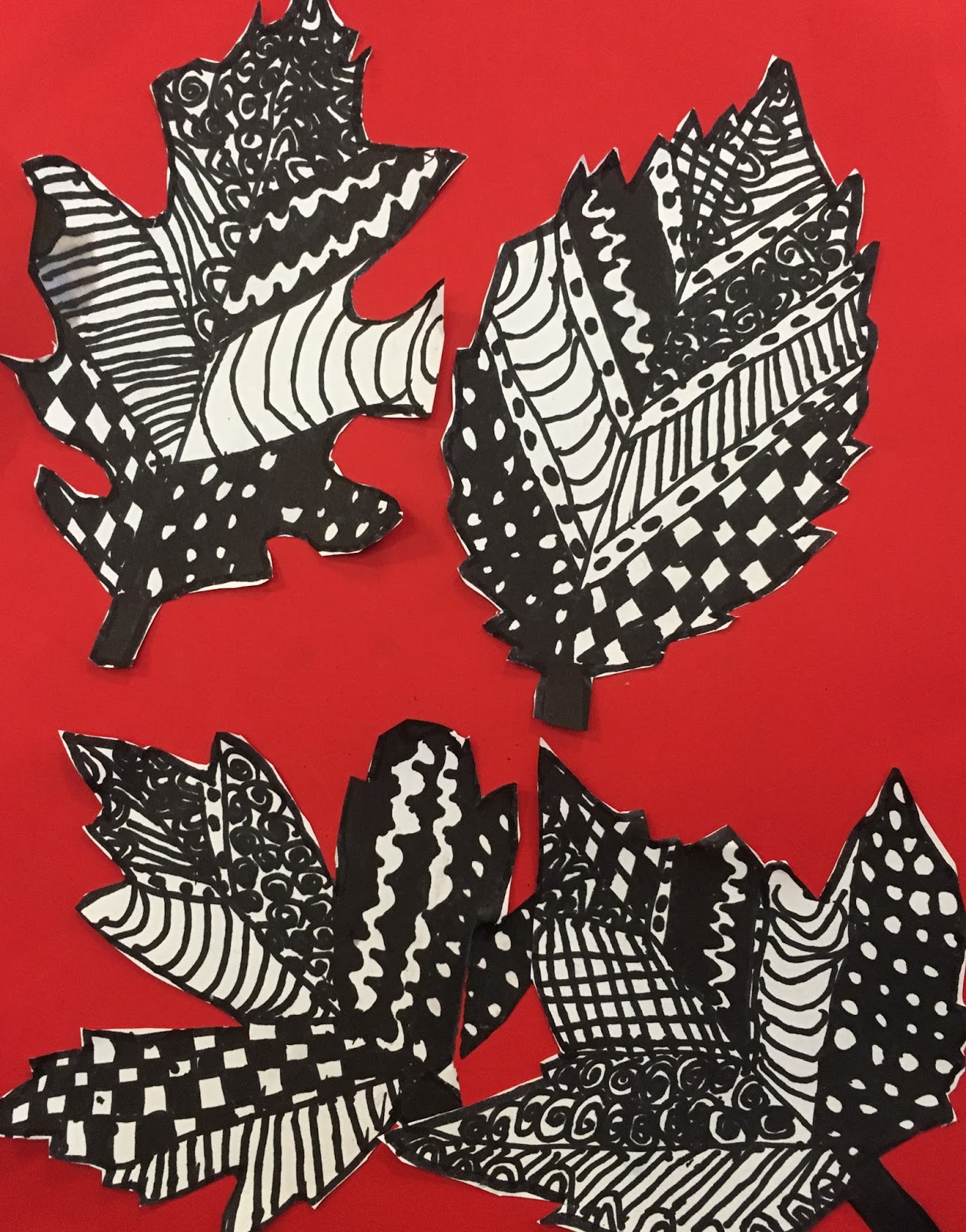 Art with Mrs Baker: Zentangle Autumn Leaves