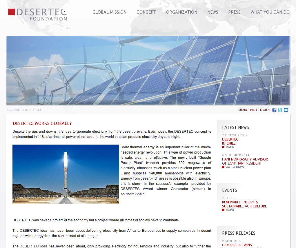 Biblioteca TCM: Desertec Foundation