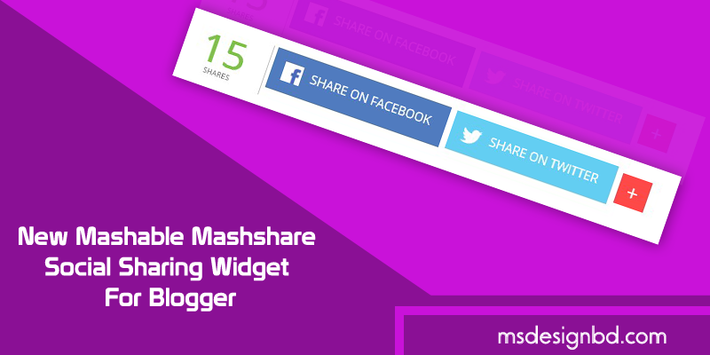 New Mashable Mashshare Social Sharing Widget For Blogger