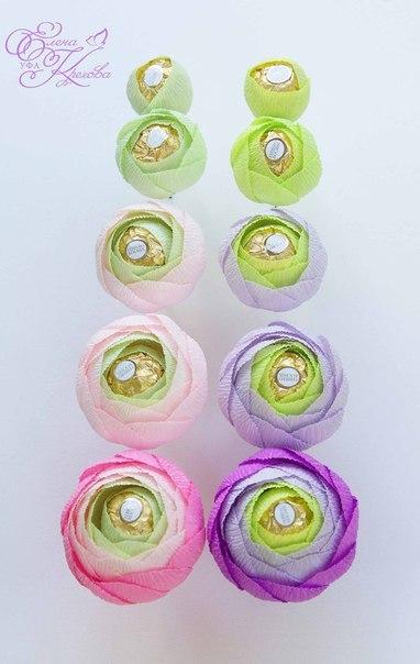 Irina: Sweet/ paper flower bouquet. DIY.