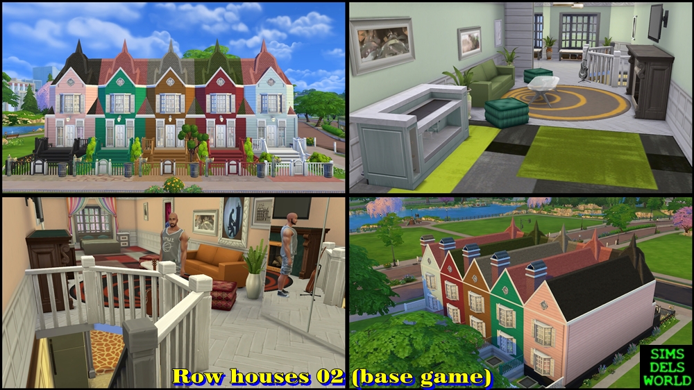 SimsDelsWorld: The Sims 4 : Row houses 02 (base game)