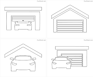 Four Coloring: Free printable Garage coloring pages for kids