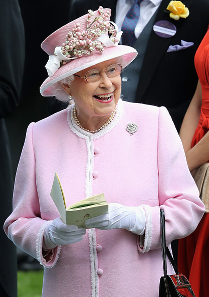 Her Majesty's Closet: Pale Pink Angela Kelly Outfit With Berry-Trimmed Hat