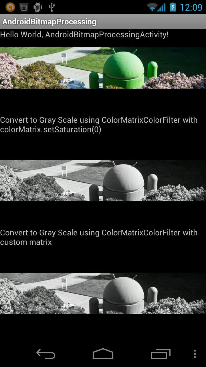 Android Coding Convert Bitmap From Color To Grayscale Using Colormatrixcolorfilter