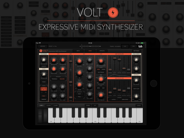 MATRIXSYNTH: VOLT Synth w/ MPE Support for iPad Released