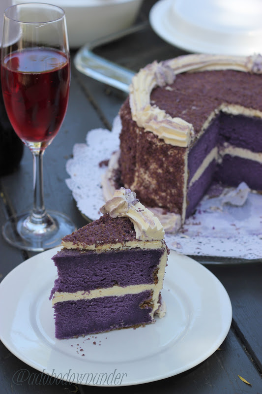 adobo down under: Purple yam (Filipino ube) cake for the November SABH