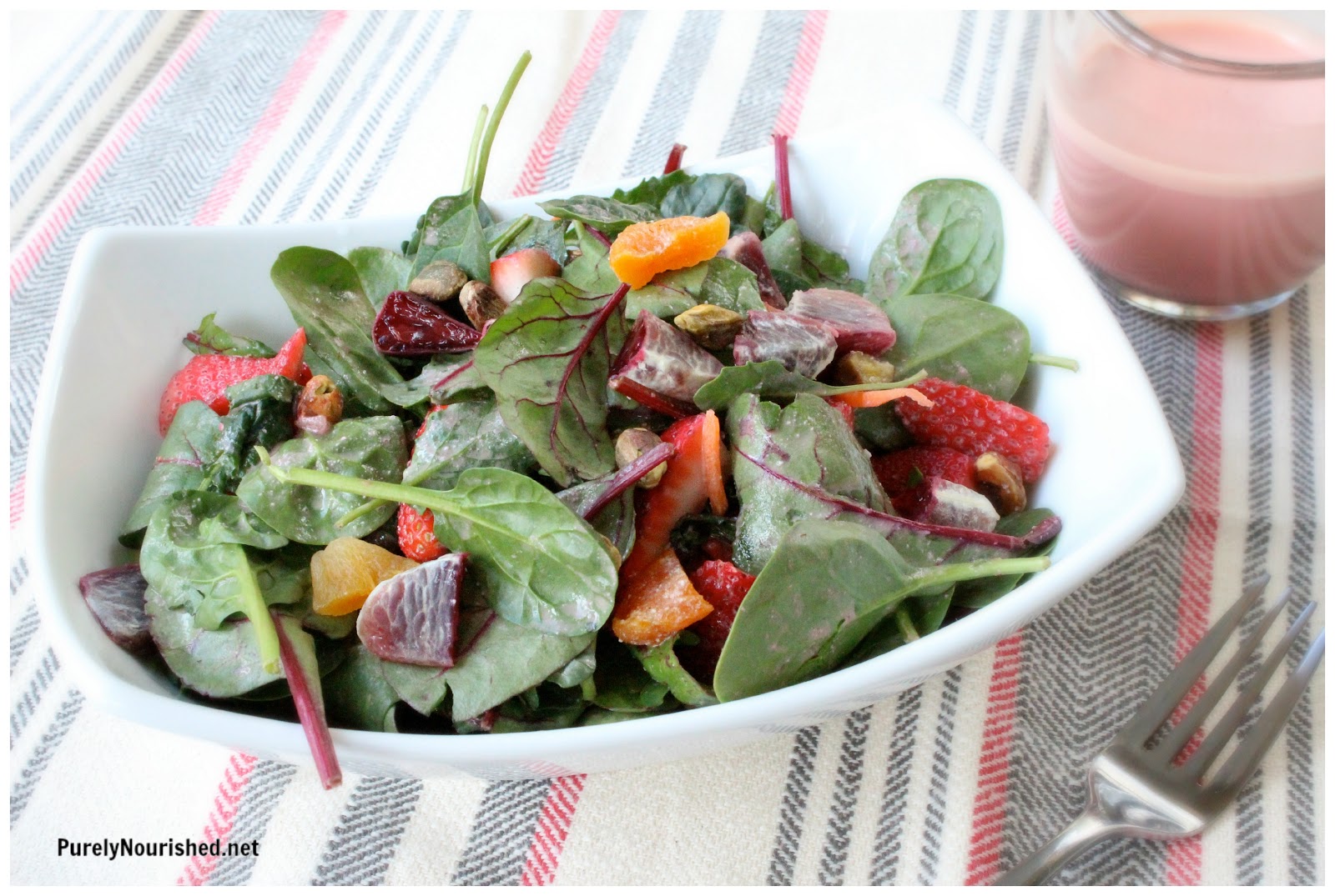 Purely Nourished: Baby Ruby Salad with Blood Orange Cashew Dressing