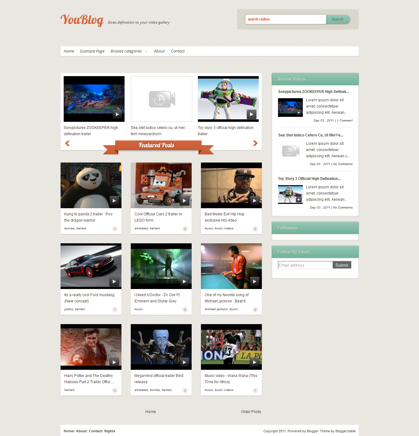 Youtube Templates Gadgets For Blogger | Gedgets for Design