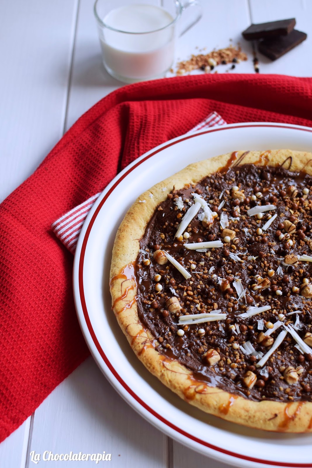 Pizza dulce de chocolate — La chocolaterapia