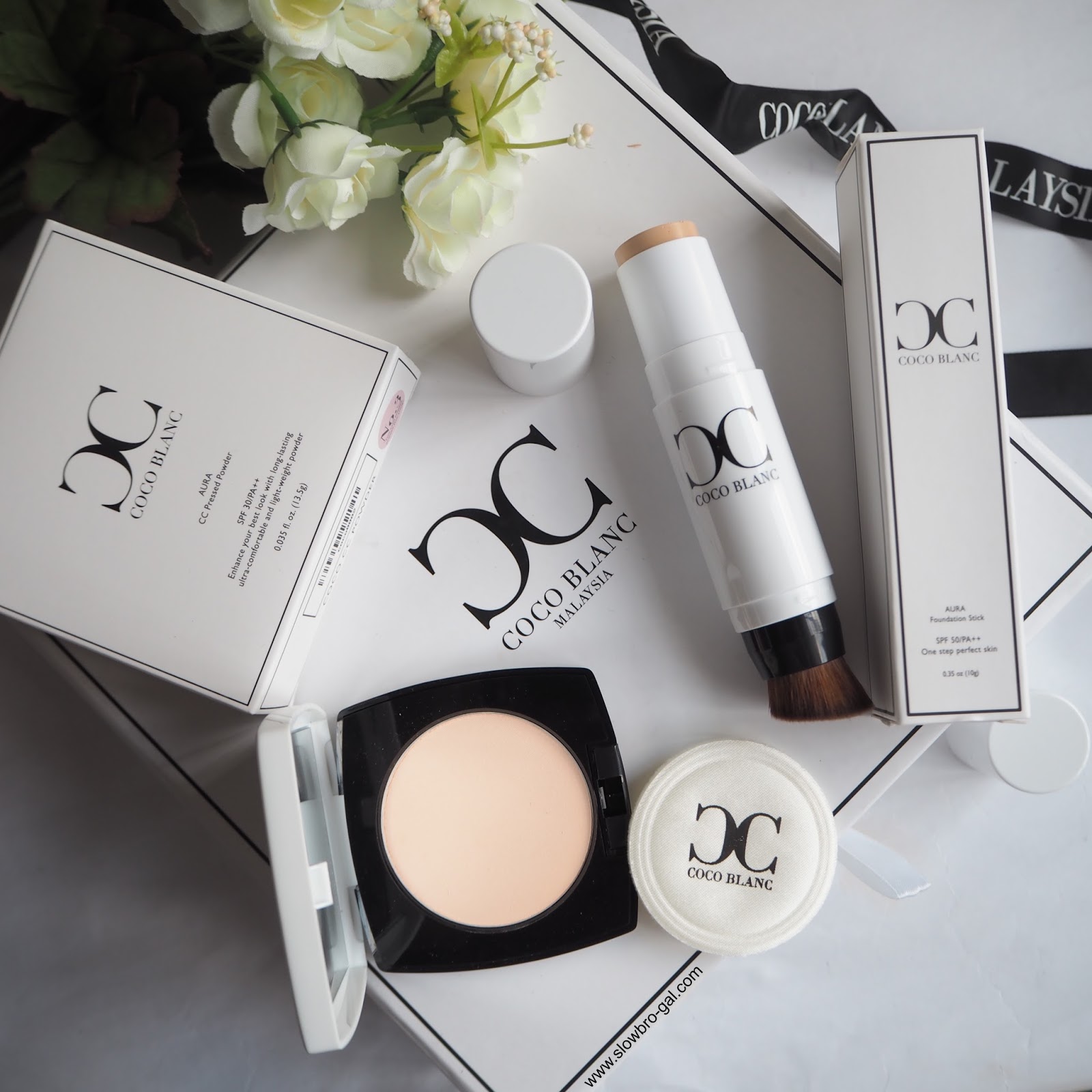 Review: COCO BLANC AURA FOUNDATION STICK & CC PRESSED POWDER
