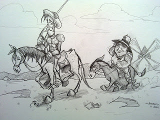 Platero: Caricaturas, Cómics e Ilustraciones: Don Pijote y Sancho Pancho