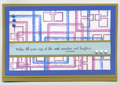 Lift Bridge Cards and Crafts: How to make a stamped grid background