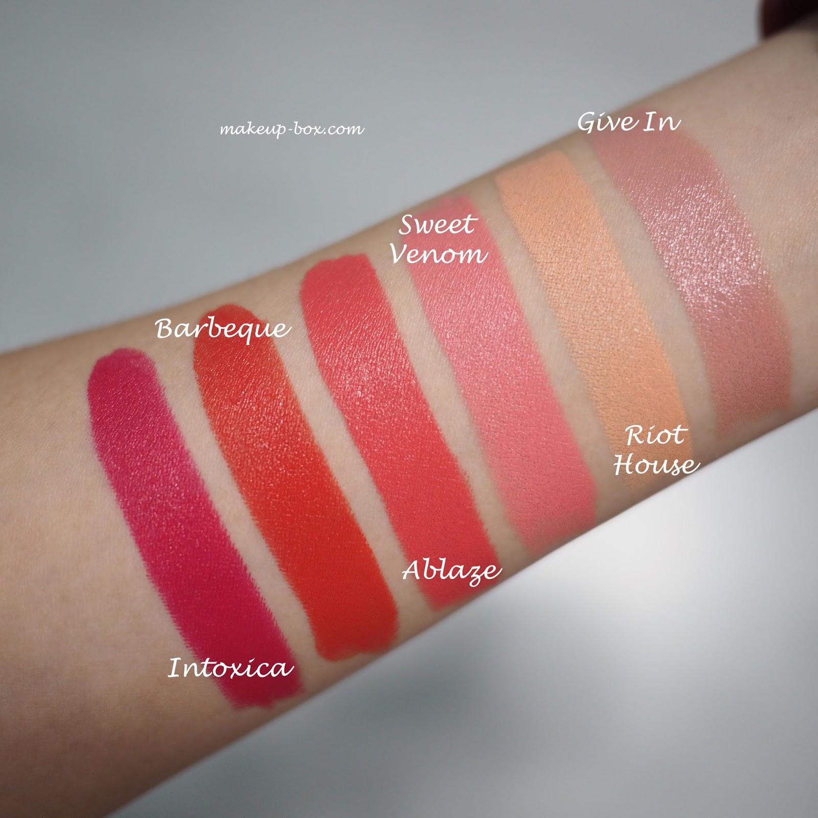 The Makeup Box: MAC Blue Nectar Lipstick Swatches