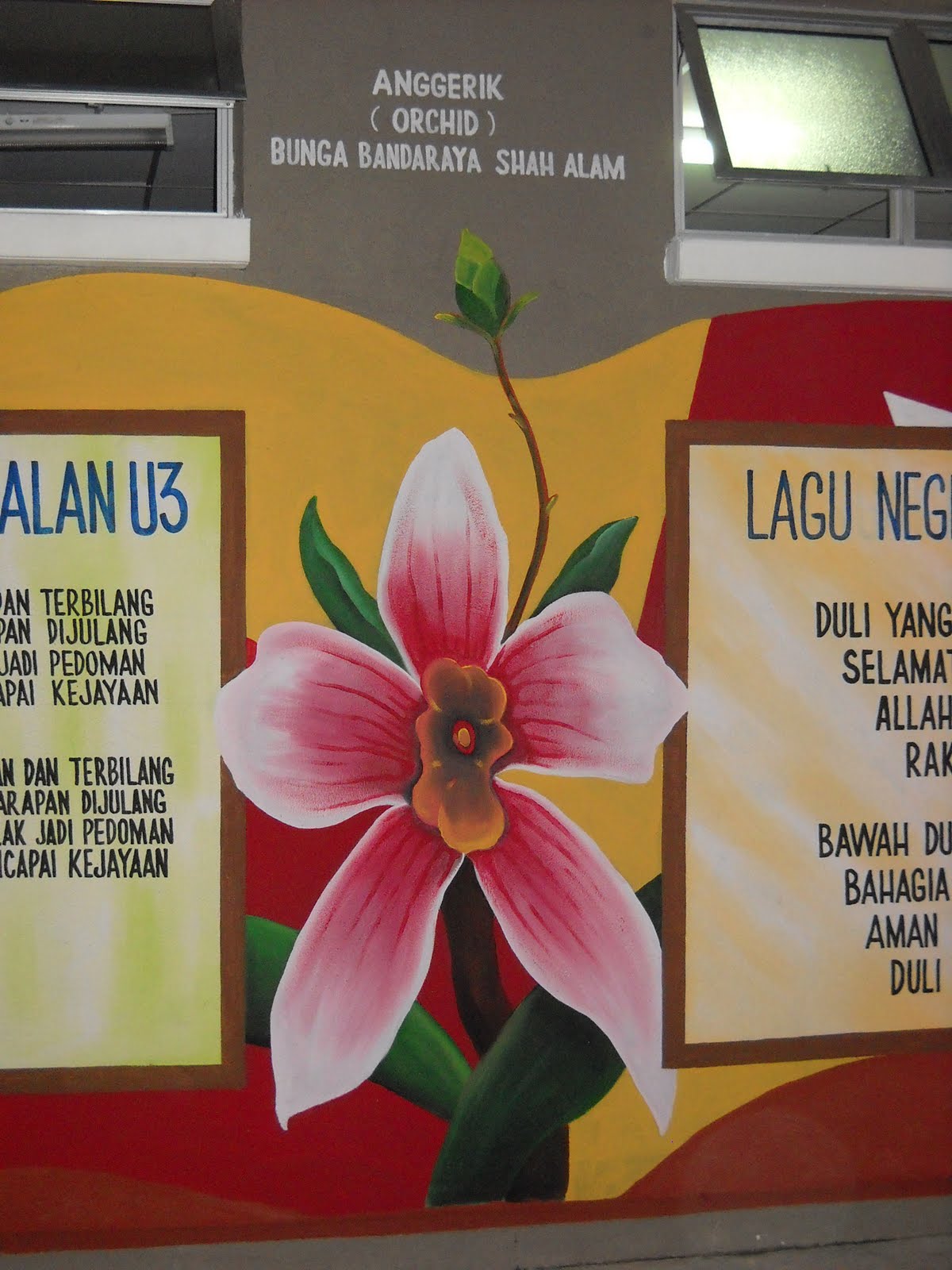 Pelukis Mural Shah Alam: Bunga Kebangsaan Malaysia