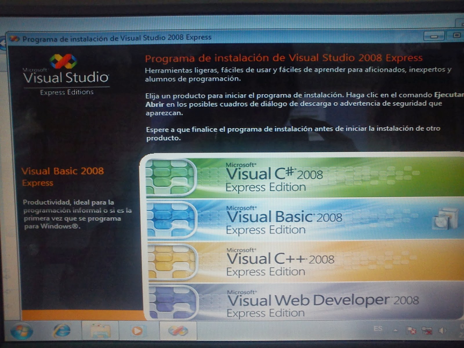 Ensamble & Mantenimiento de Hardware & Software: Instalación de Visual ...