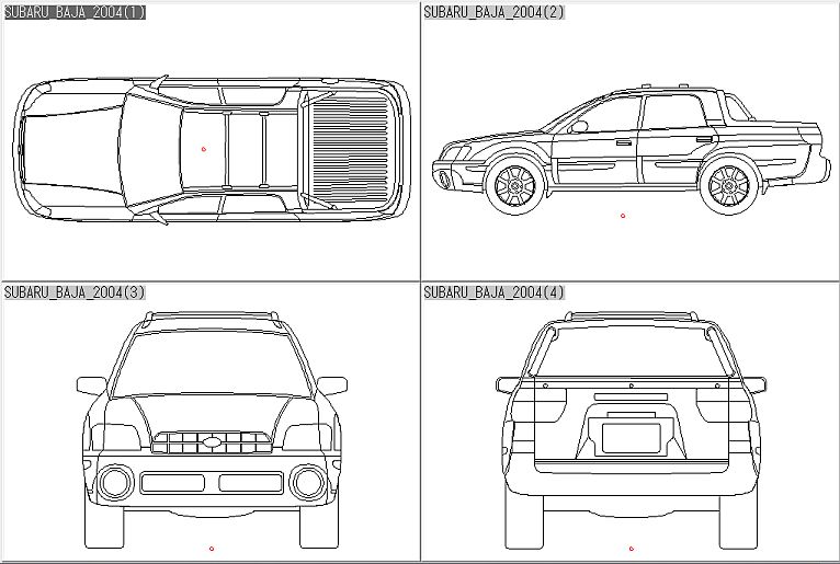 MISCELLANEOUS DATA STORAGE 2 for CAD Drawings: [JWS/DWG] SUBARU Baja 2004