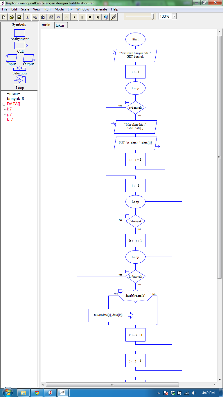 Sebatas Pengetahuan Ku: Mengurutkan angka menggunakan prosedure di raptor