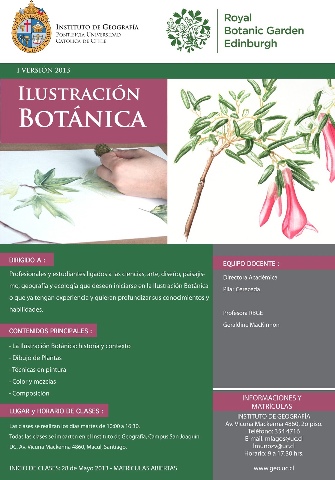 Curso de Ilustración Botánica del Royal Botanic Garden en la Católica | GMK