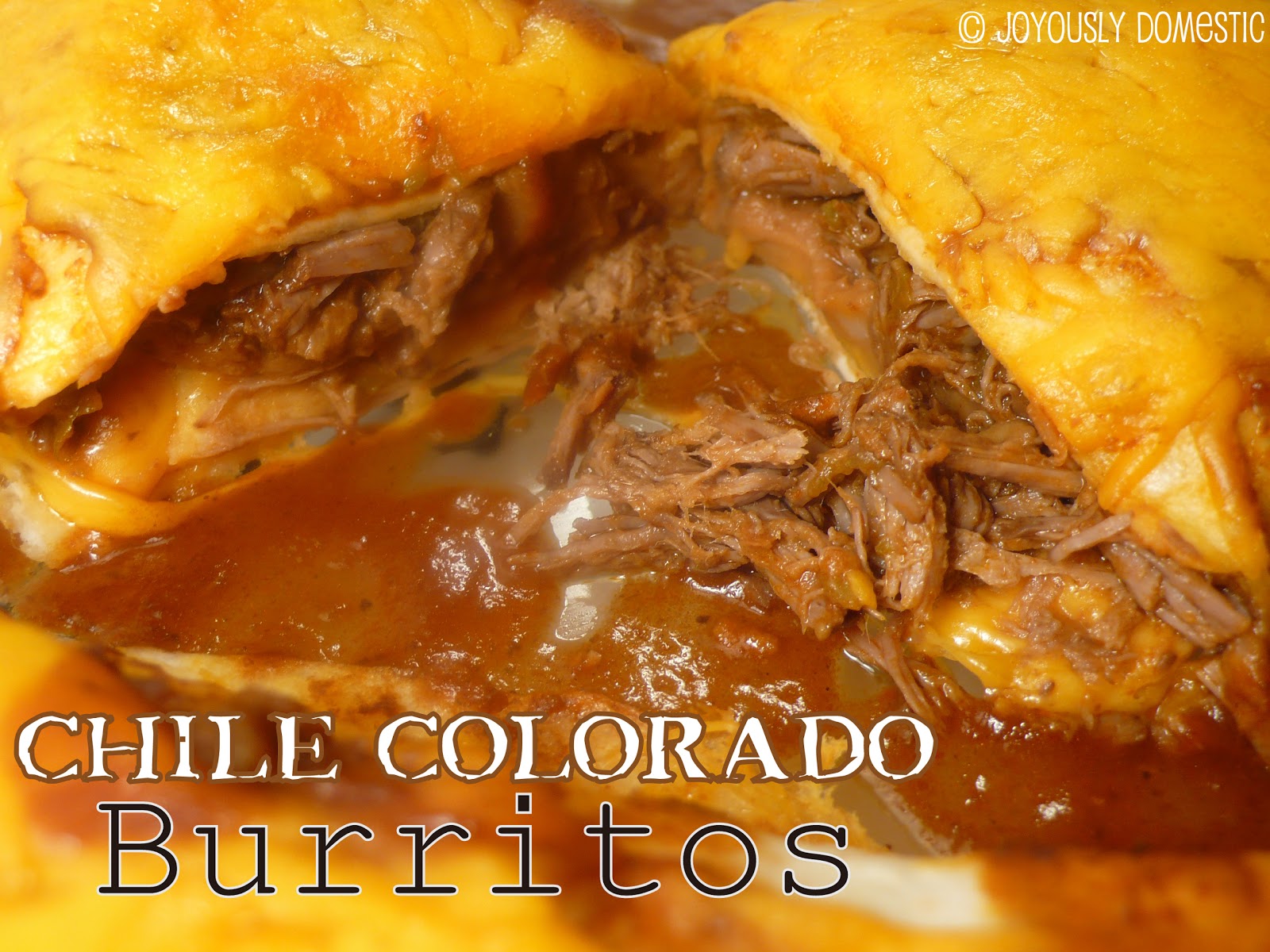 Joyously Domestic: Chile Colorado Burritos