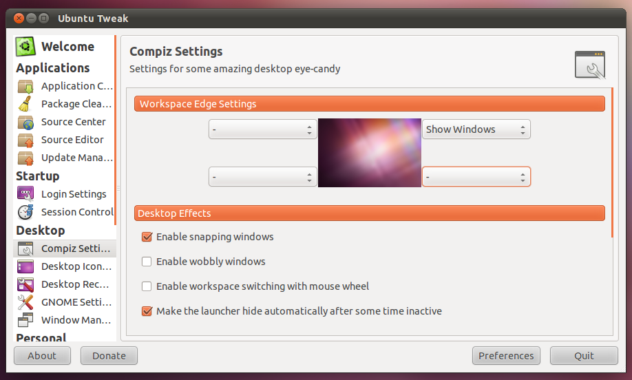 5 Useful Compiz Tweaks for Ubuntu 11.04 Natty Narwhal
