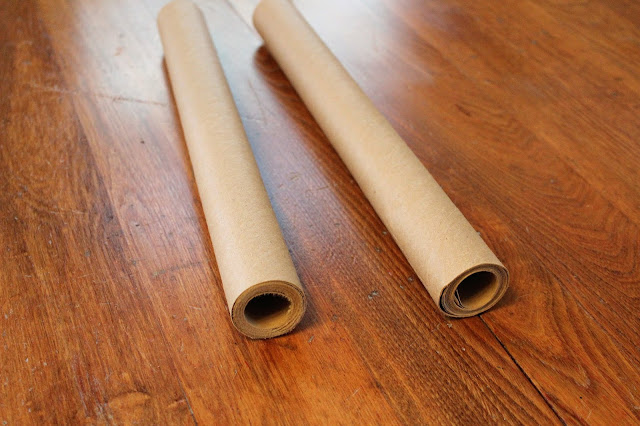 Easy & Inexpensive DIY Brown Craft Paper Stenciled Scroll Sign ...