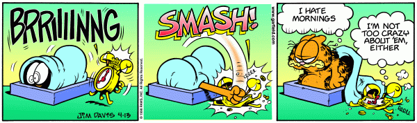 Garfield I Hate Mornings