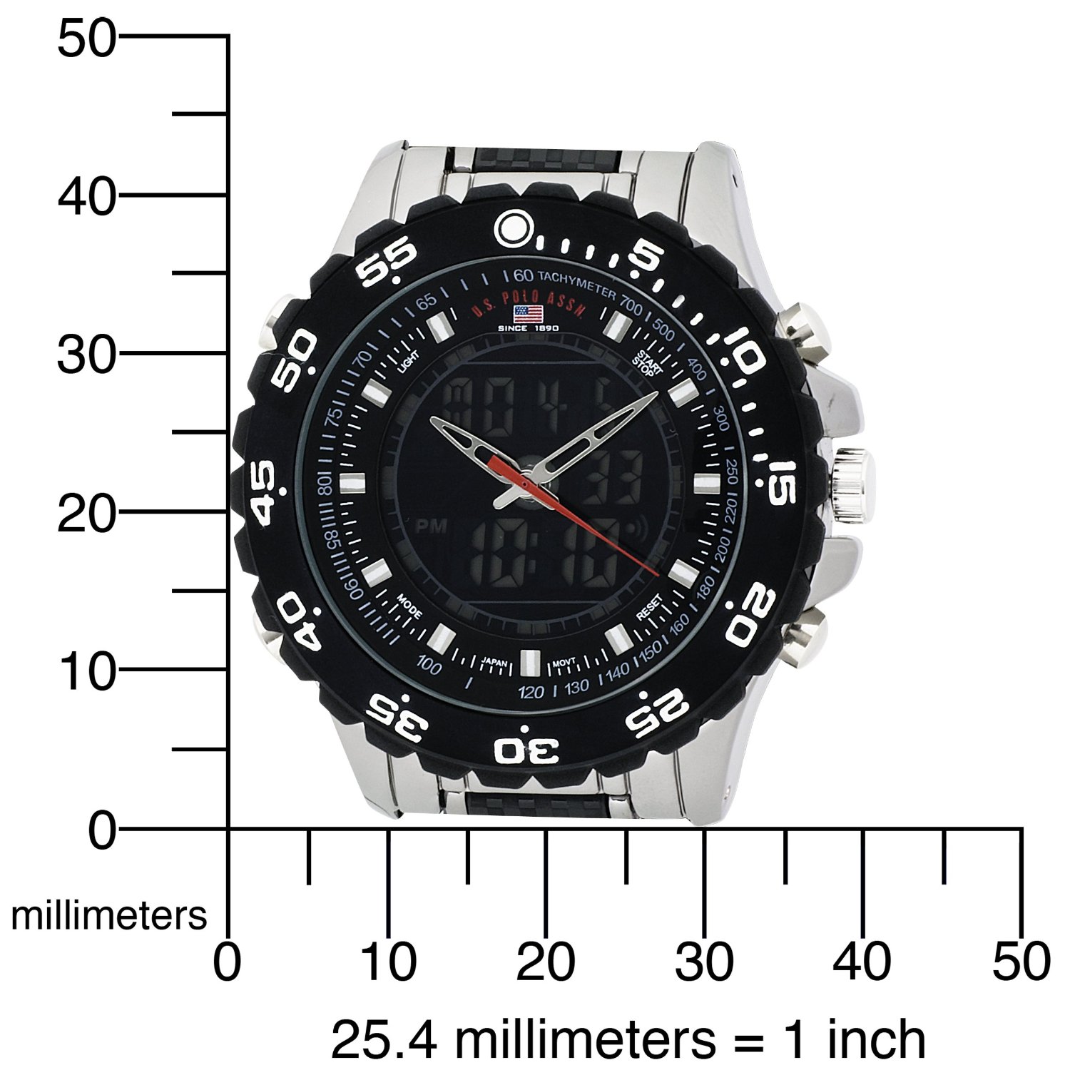 us polo watch: US Polo Watch Analog-Digital Gun Metal Bracelet US8170