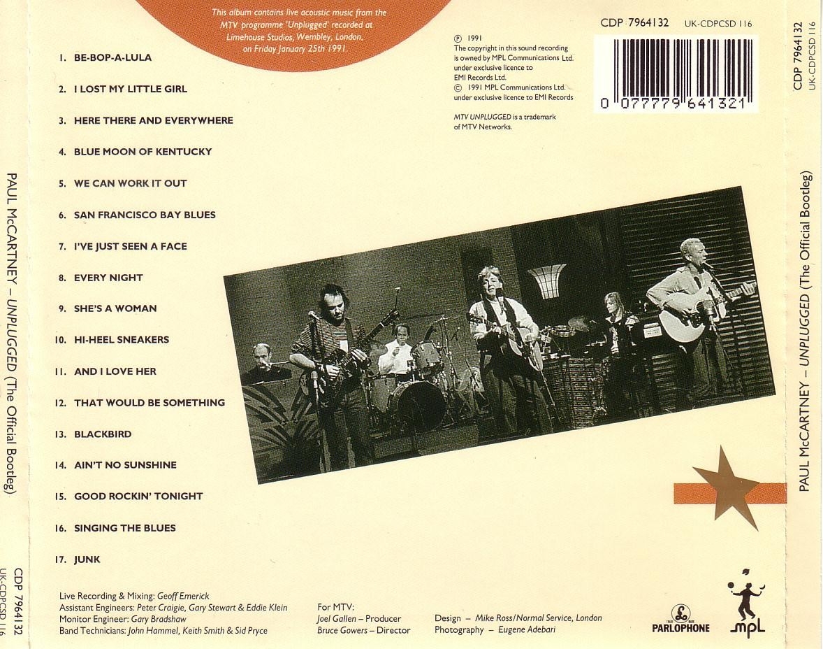 jfn Beatles Music & Memories: Paul McCartney - Unplugged Performance