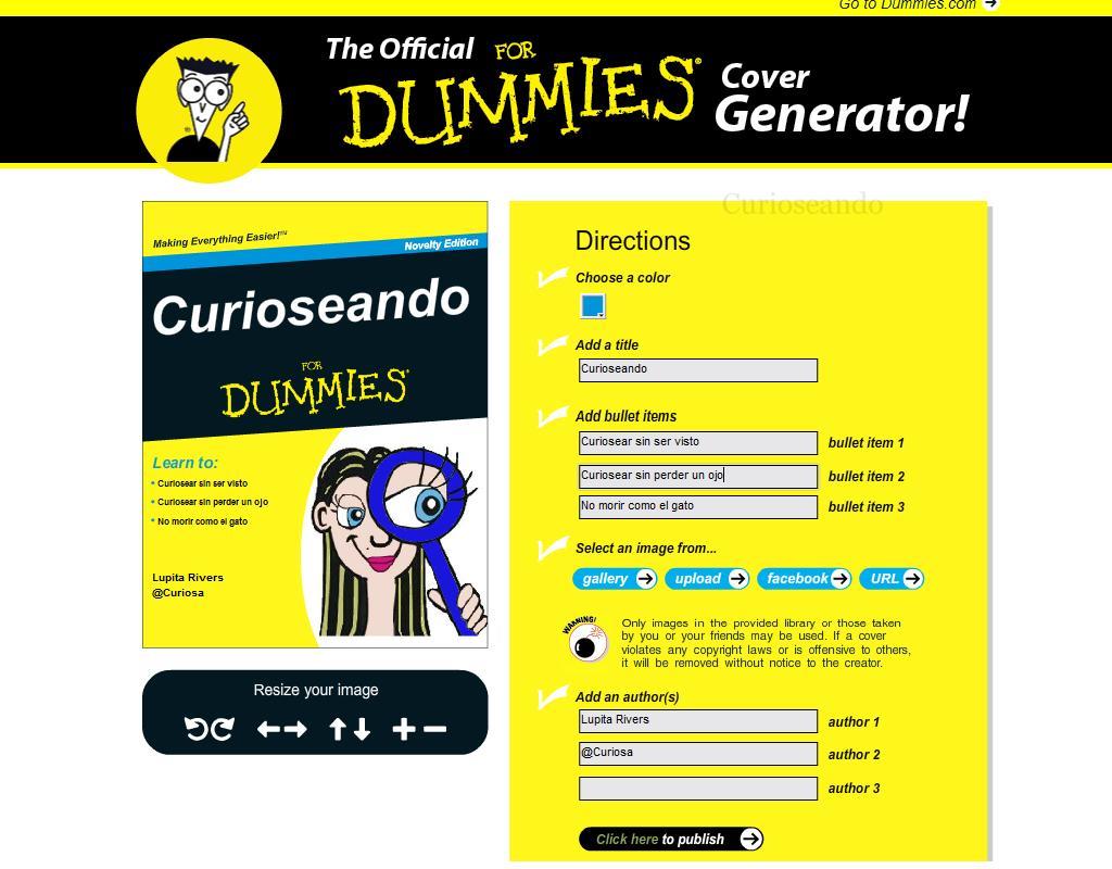 Hazte una portada "for Dummies" ~ Curioseando