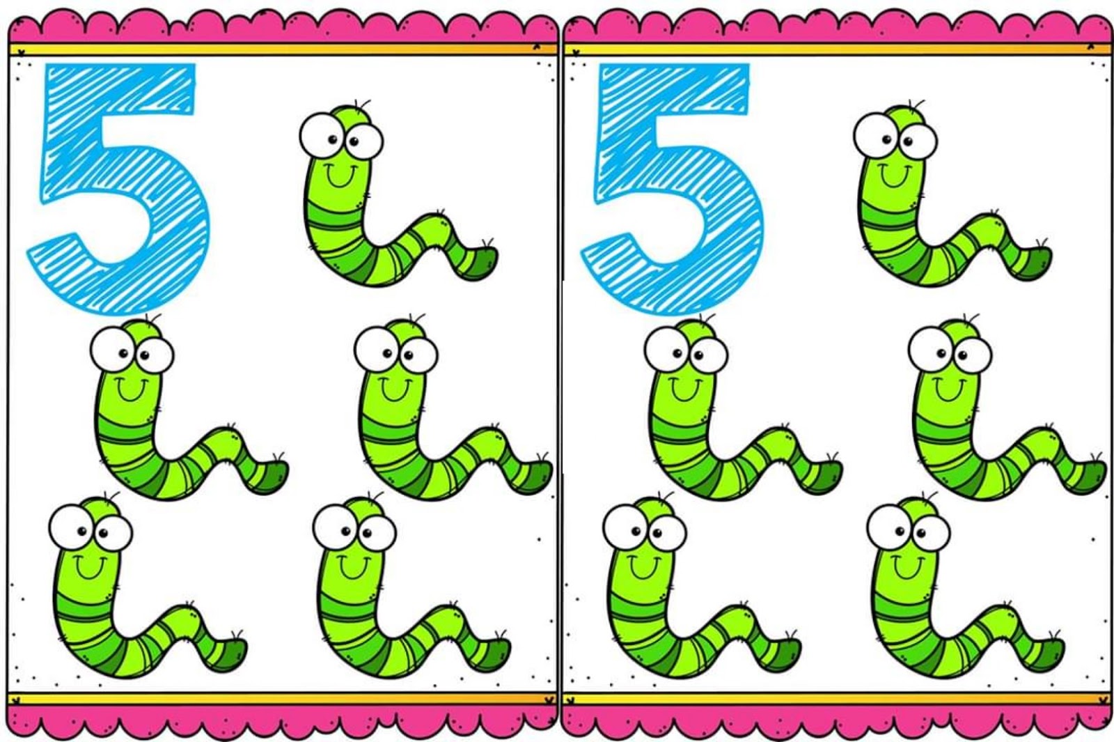 Números Cards coloridos e ilustrados para trabalhar a relação número e ...