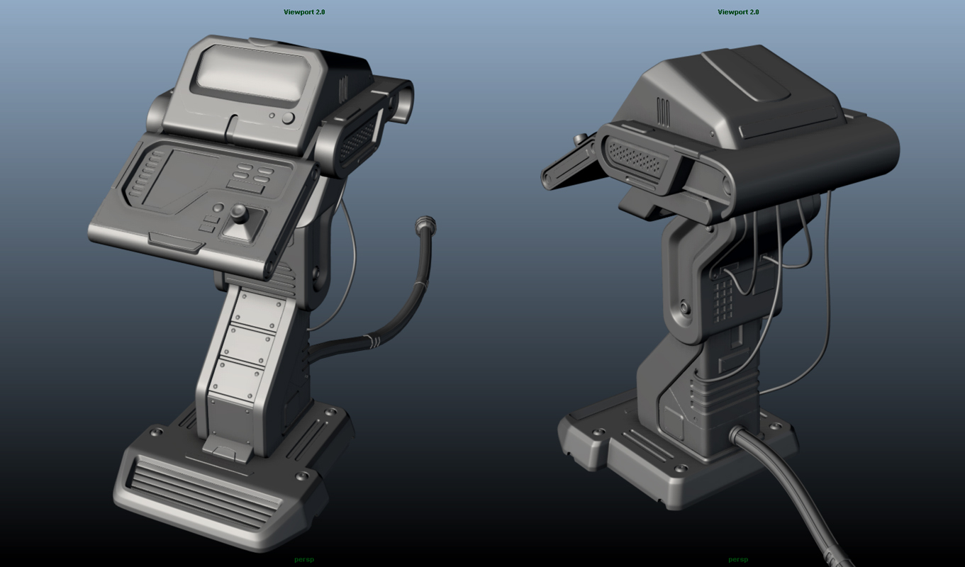 Piero's Lab: Sci-fi console hi-poly model