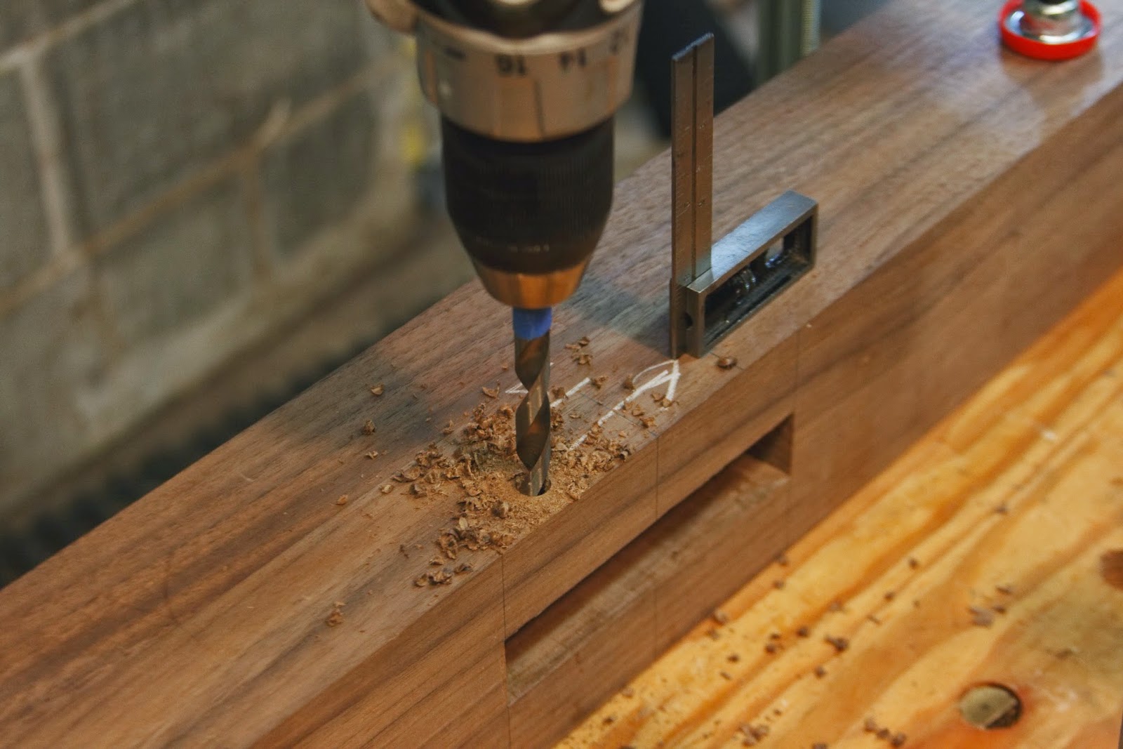 Nabil Abdo: Walnut Dining Trestle Table: Stretcher