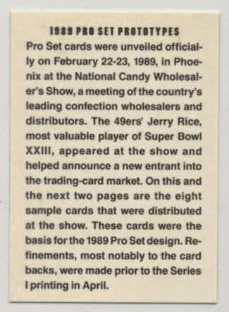 1989 Pro Set: 1989 Pro Set Errors & Variations Binder