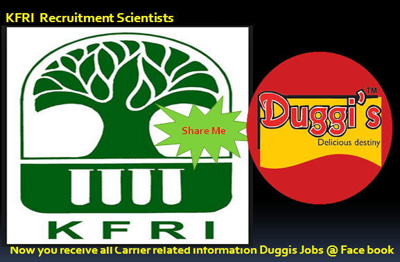 Duggis Jobs: Kerala Forest Research Institute (KFRI) Recruitment Scientist
