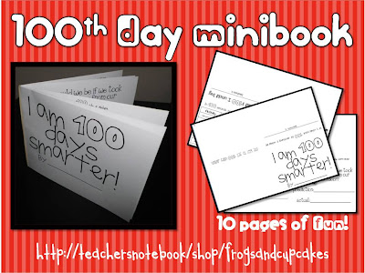 Tales of Frogs and Cupcakes: 100th Day of School Minibook